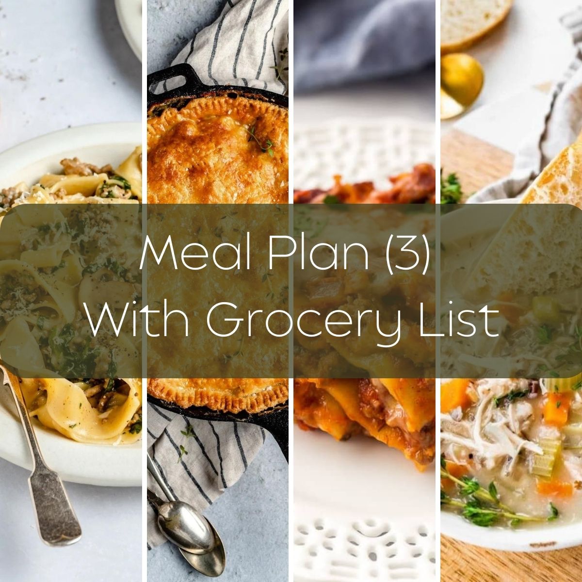 Meal Plan (3) With Grocery List - Wholesome Family Roots