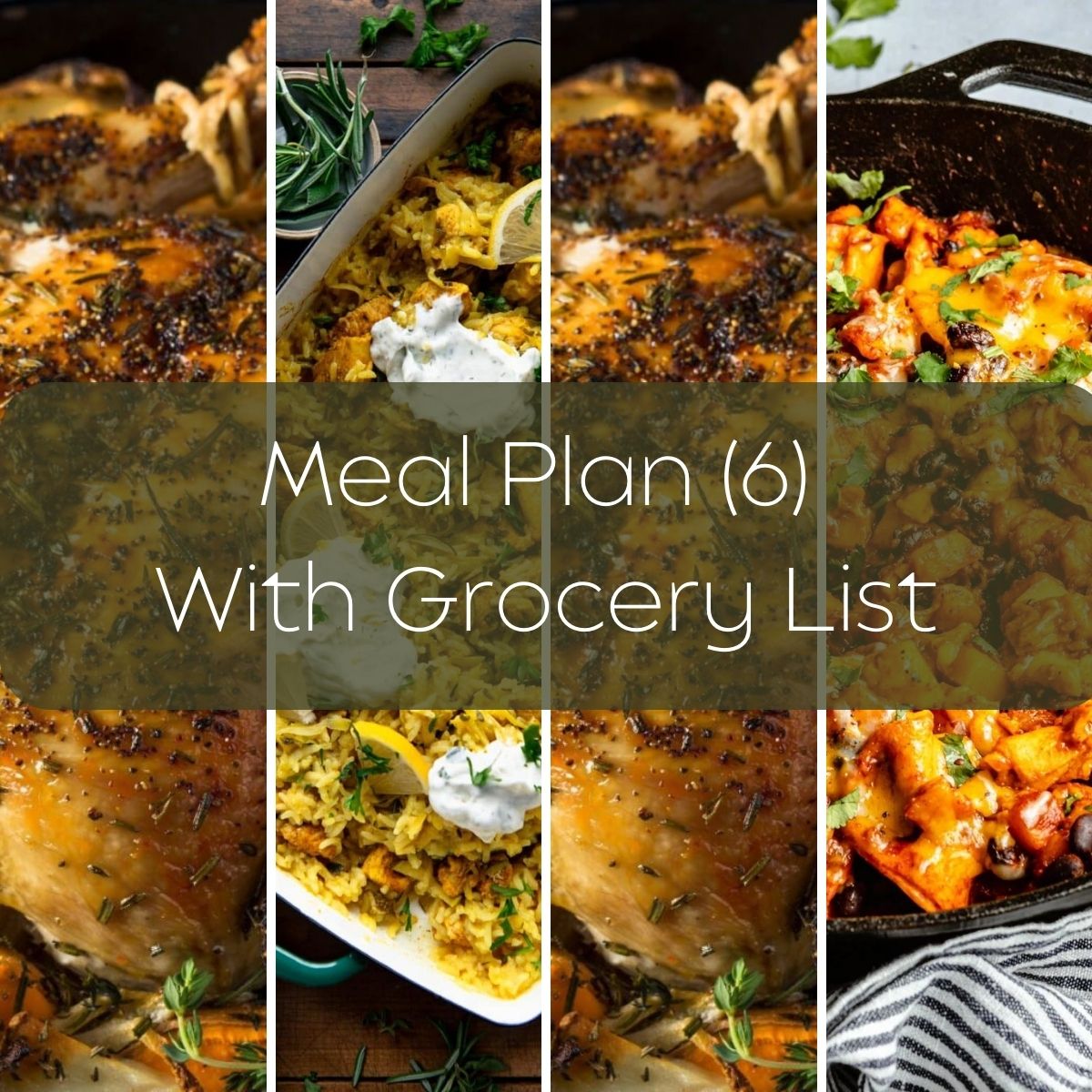 Meal Plan (6) With Grocery List - Wholesome Family Roots